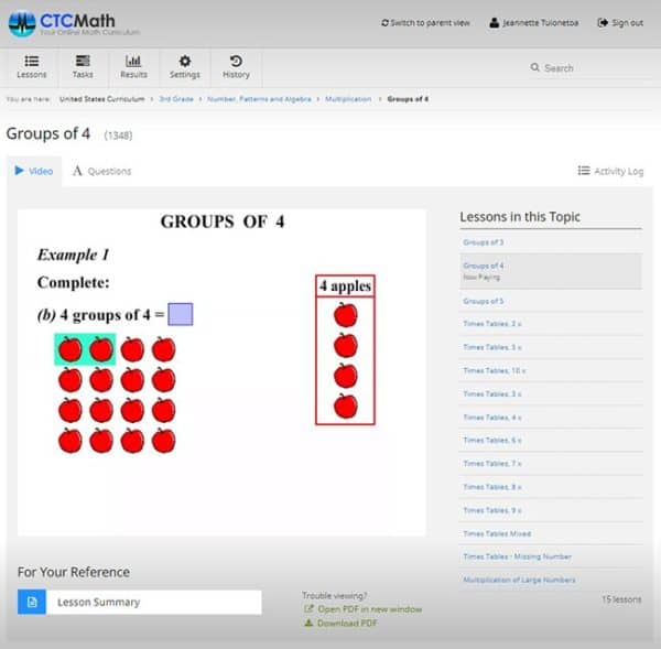 Using CTC Math with 3 Different Learning Styles