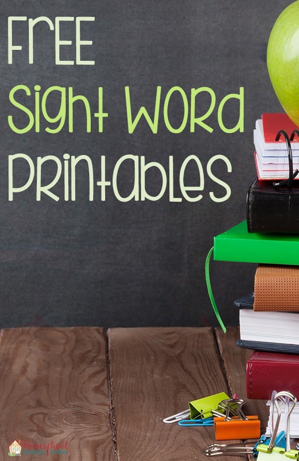 FREE Sight Word Printables