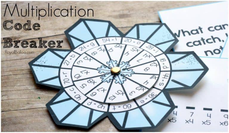 FREE Snowflake Code Breaker Multiplication Game