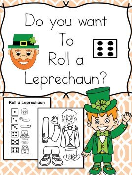 Free Roll a Leprechaun – St. Patrick’s Day Kindergarten Worksheets
