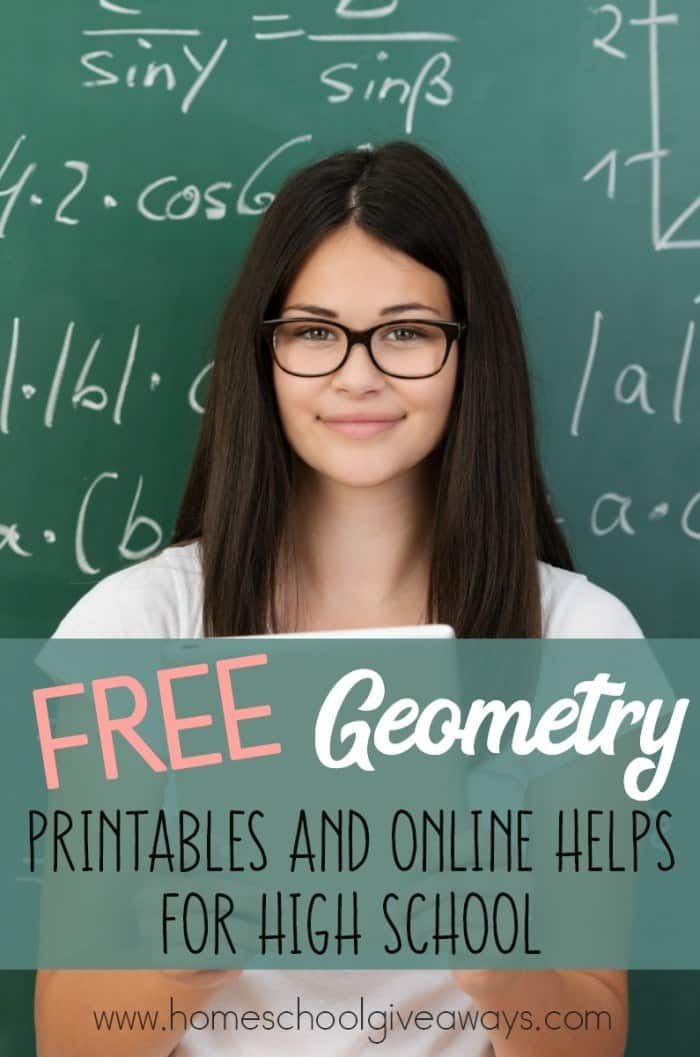 FREE Geometry Printables and Online Helps for High School
