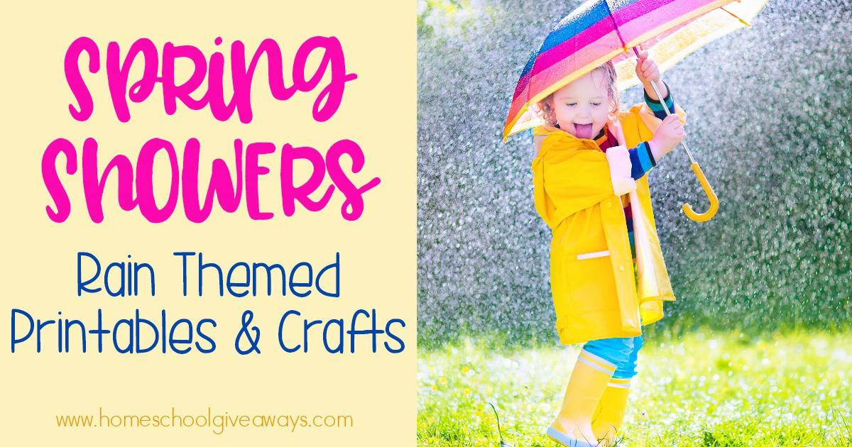 Spring Showers Rain Themed Printables and Crafts