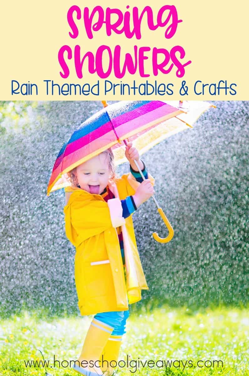 Spring Showers Rain Themed Printables and Crafts