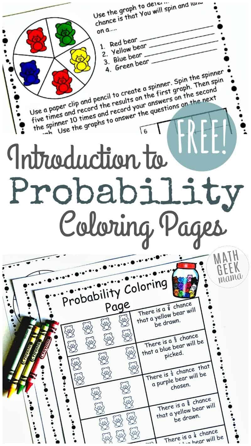 FREE Simple Coloring Probability Worksheets