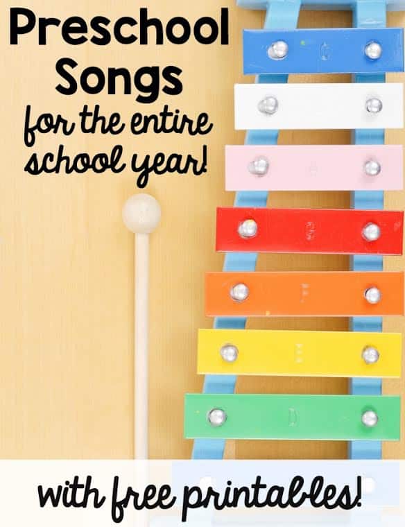 FREE Printable Preschool Songs for Every Season