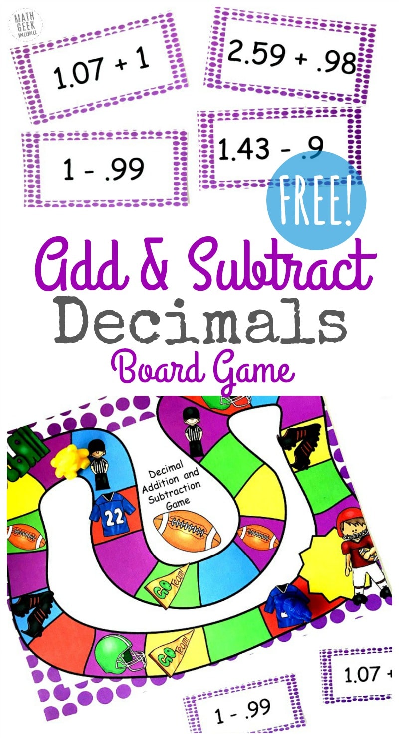 FREE Adding And Subtracting Decimals Game