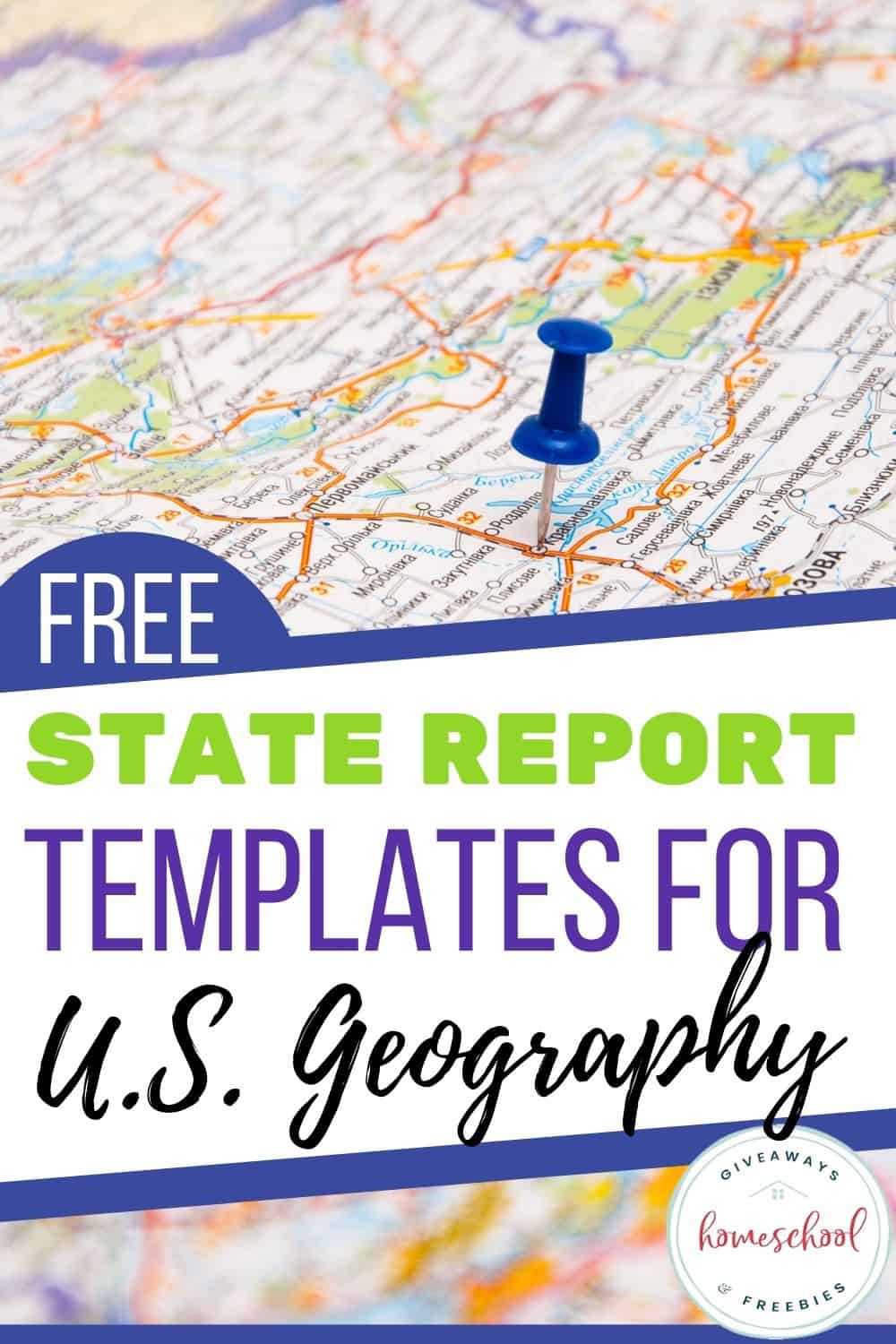 Free State Report Templates for U.S. Geography