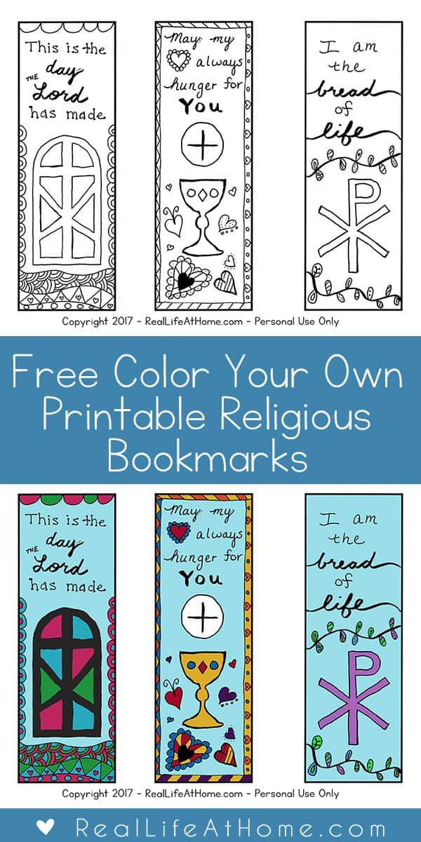 FREE Printable Color Your Own Bookmarks