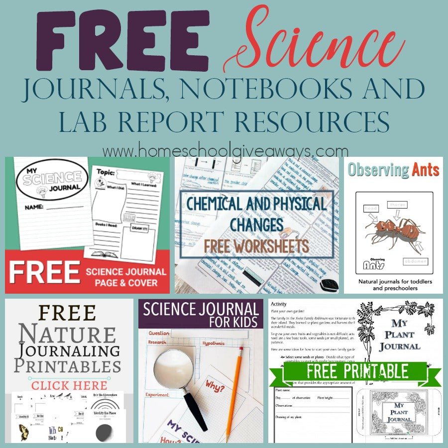 FREE Science Journals, Notebooks and Lab Report Resources
