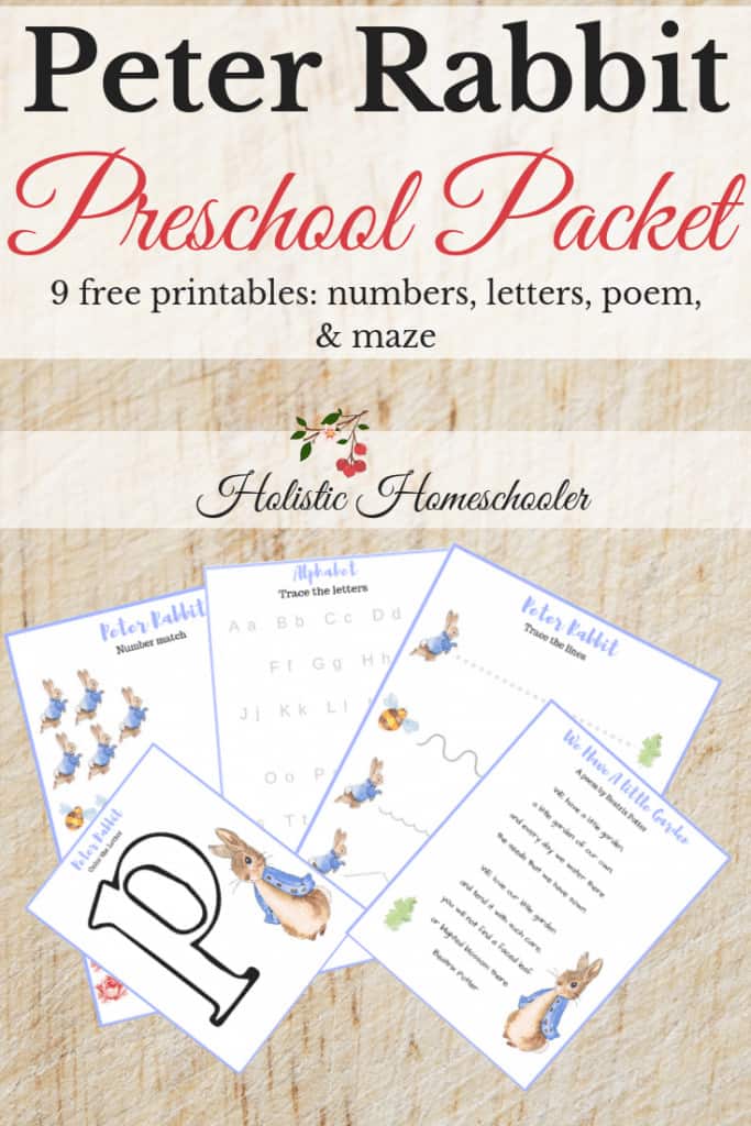 FREE Preschool Peter Rabbit Printable Packet