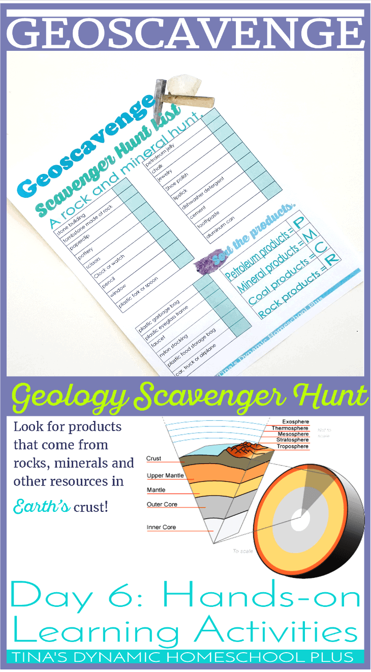 FREE Printable Rock and Mineral Geoscavenger Hunt