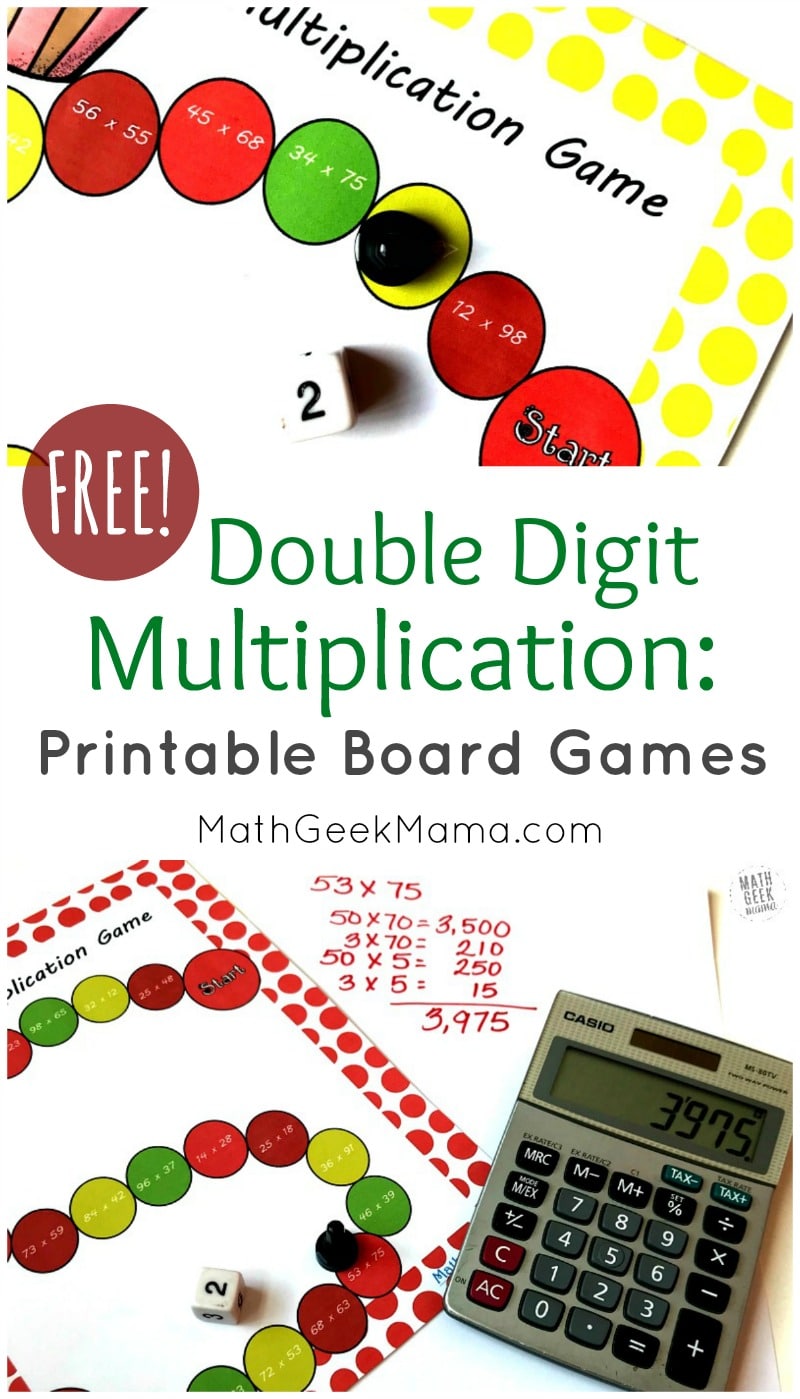 FREE Board Game for Double Digit Number Multiplication Practice