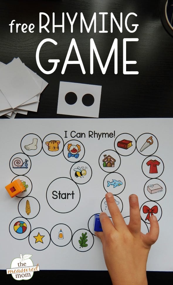 FREE Printable Simple Rhyming Game