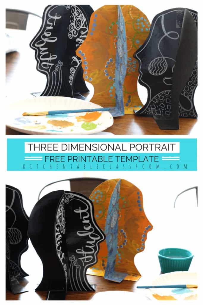 FREE Printable Template 3D Portrait-Sculpture Lesson
