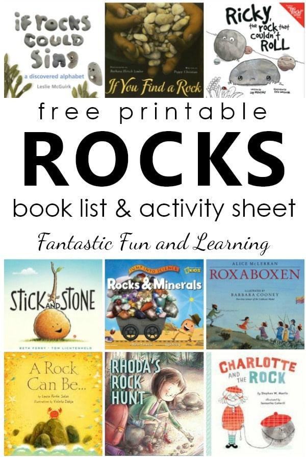 FREE Printable Book List for Young Learners All About Rocks