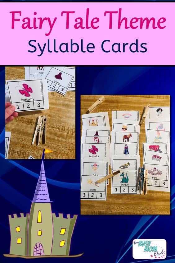 FREE Printable Fairy-Themed Syllable Counting Cards