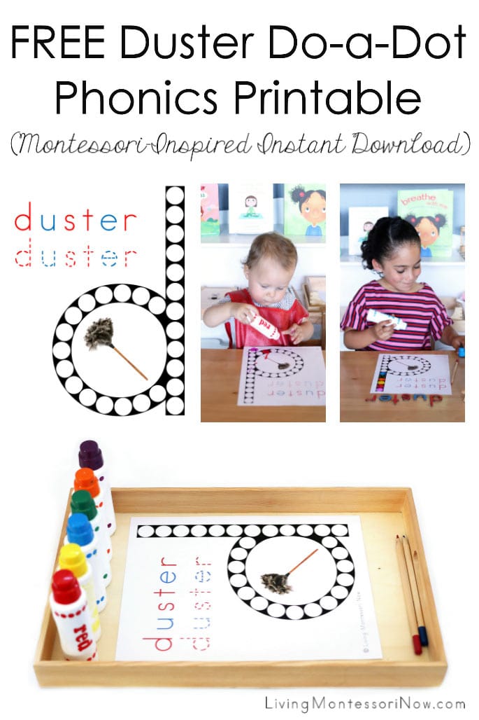 FREE Printable Montessori-Inspired Duster Do-A-Dot Activity