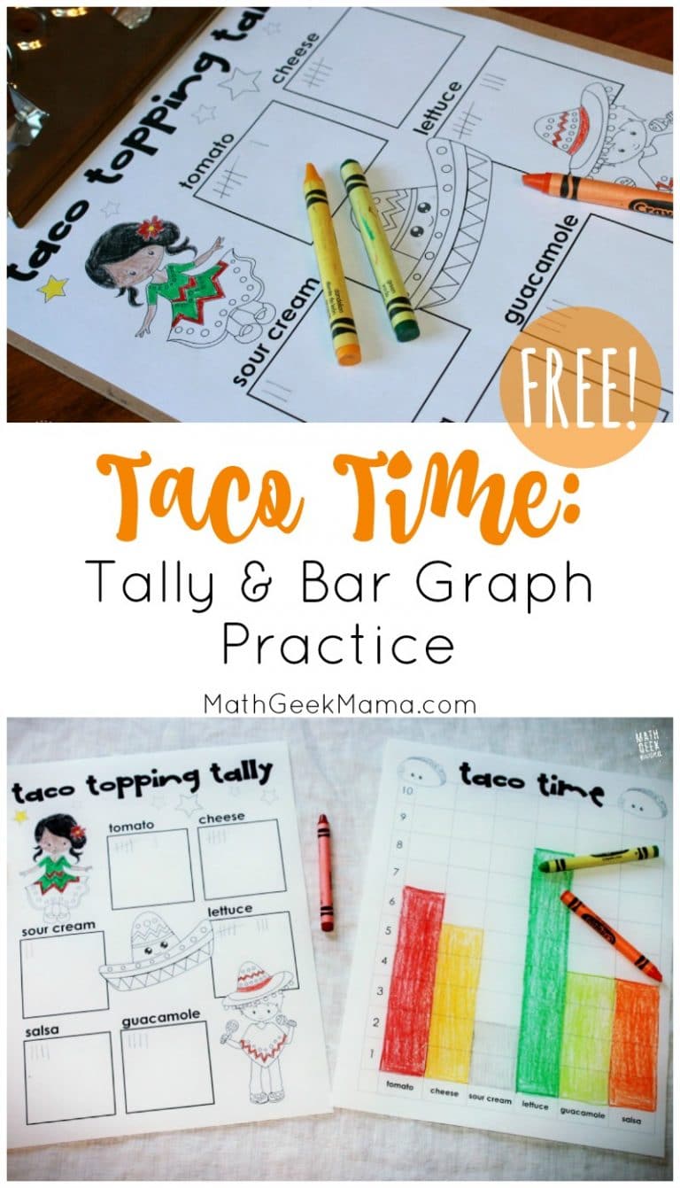 FREE Printable Set for Tally Bar Graph Practice