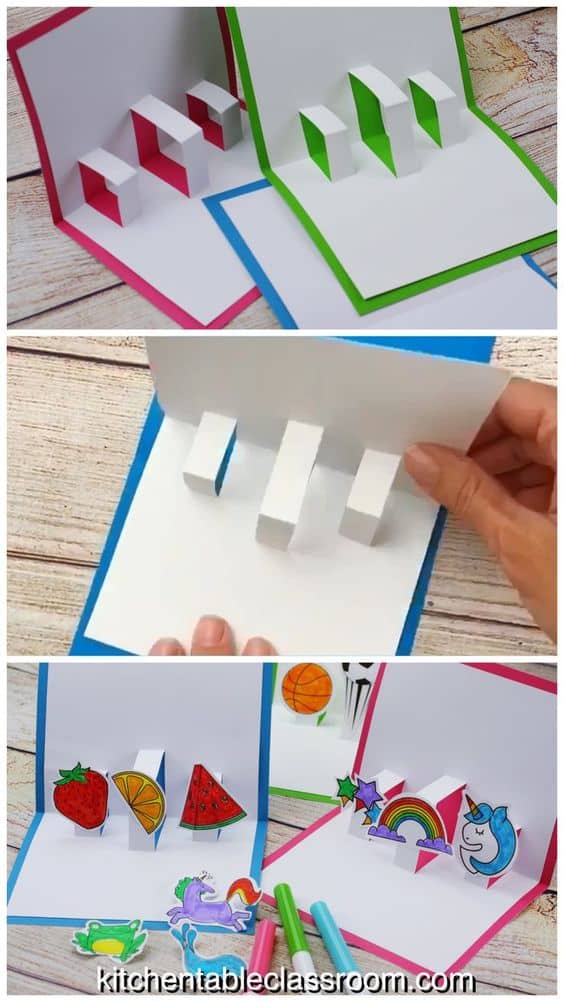 FREE Build Your Own 3D Pop Up Card Templates