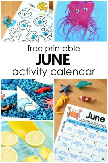 Fun Preschool Activities for the Month of June – FREE Calendar