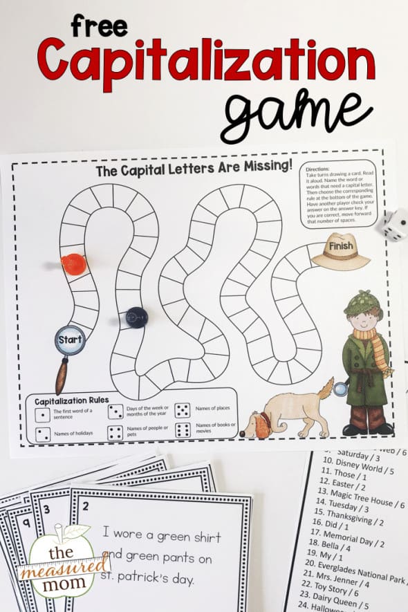 Teaching Capitalization Rules with this FREE Capitalization Game