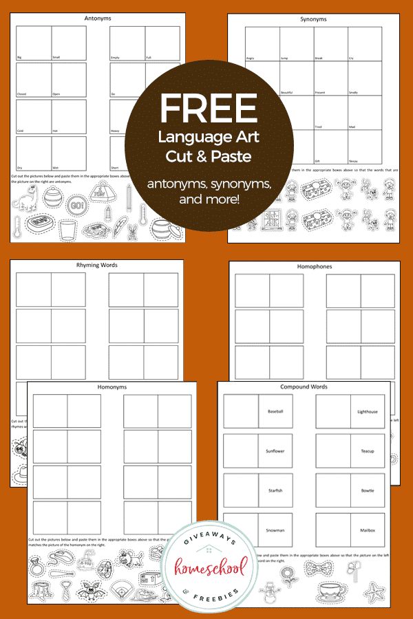 FREE Language Arts Cut & Paste