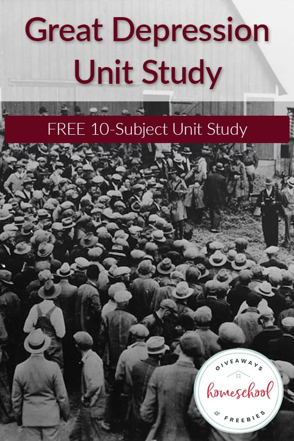 FREE Great Depression Unit Study