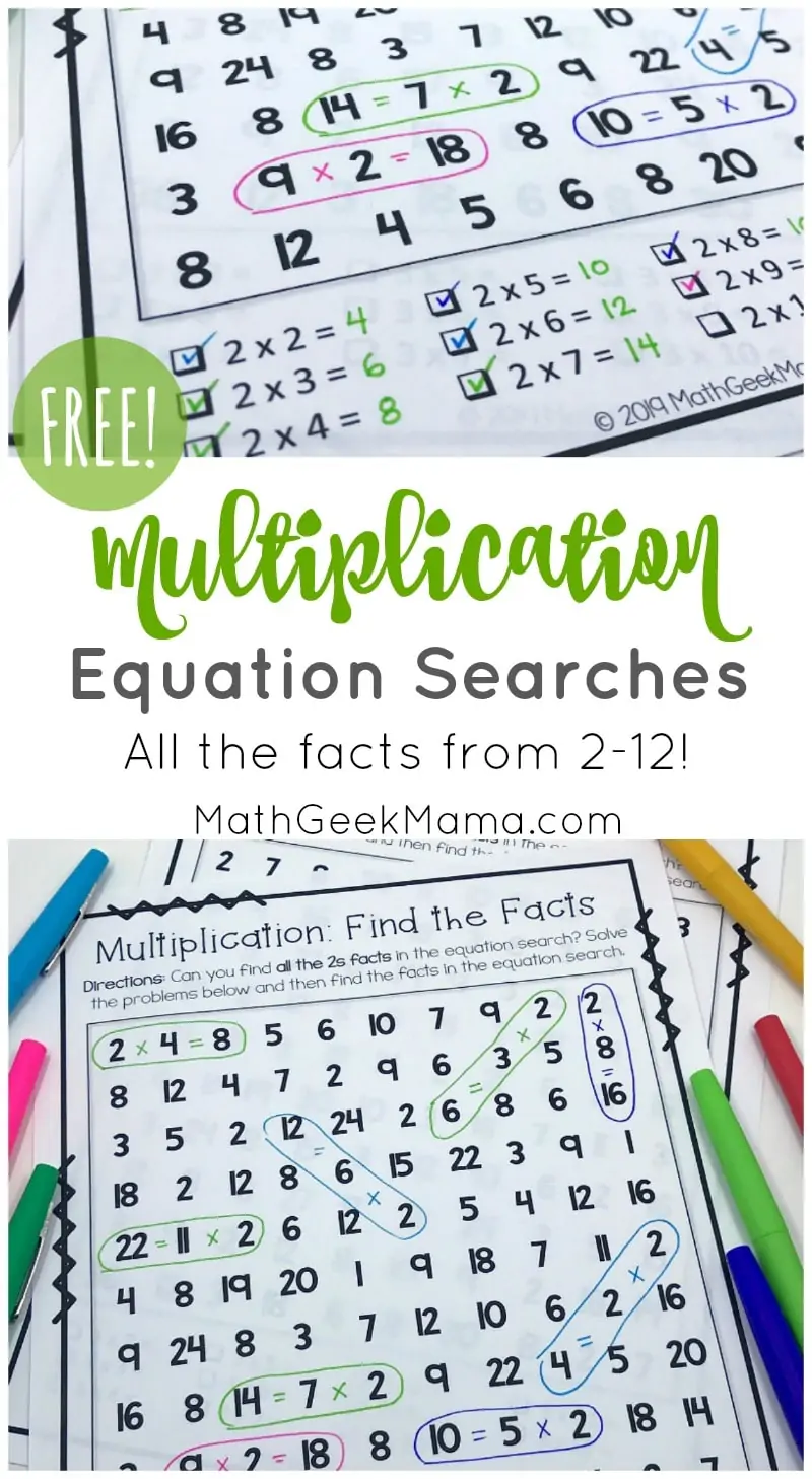 FREE Multiplication Worksheets for Kids