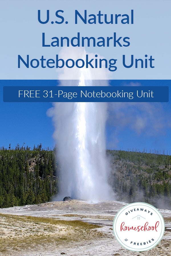FREE U.S. Natural Landmarks Notebooking Journal
