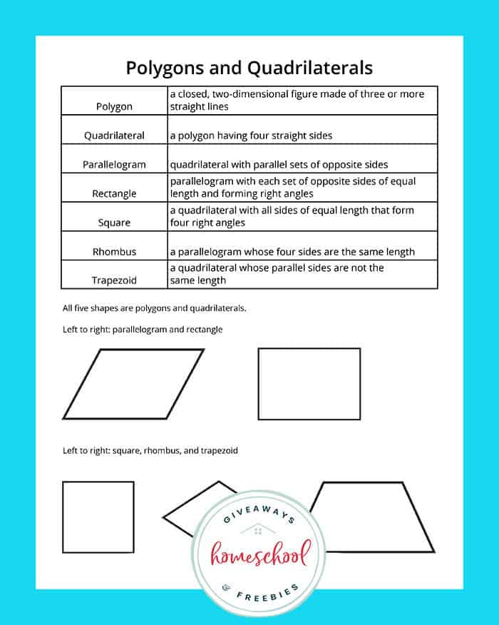 Free Printable Geometry Cheat Sheets