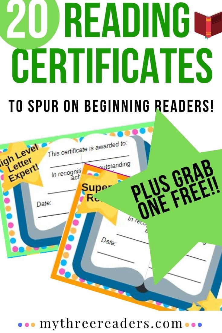 FREE Reading Reward Certificate for Your Young Reader