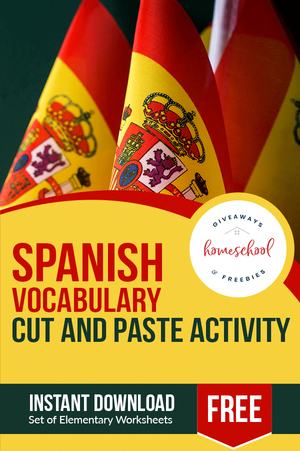 FREE Spanish Vocabulary Cut And Paste Activity FREE Spanish Vocabulary Cut And Paste Activity