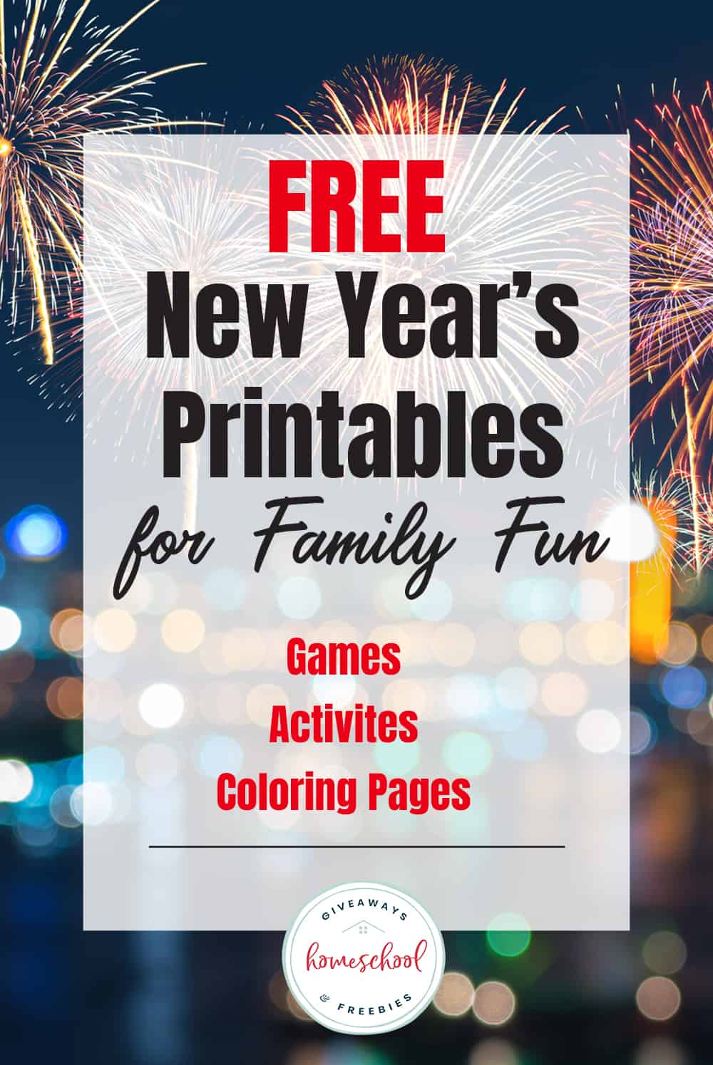 Free New Year's Eve Printables for Family Fun {Games, Activities ...