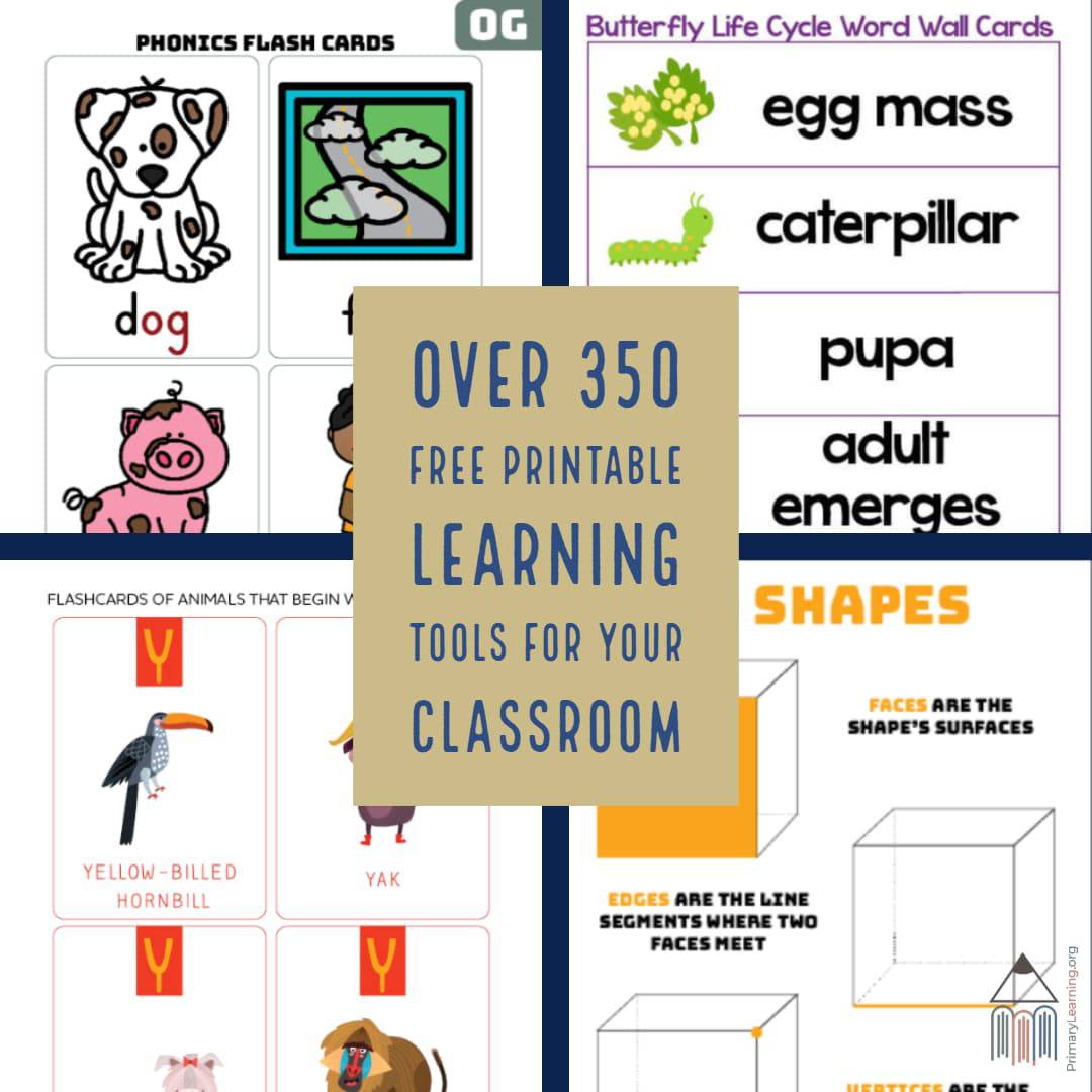 Over 350 Free Printable Learning Tools