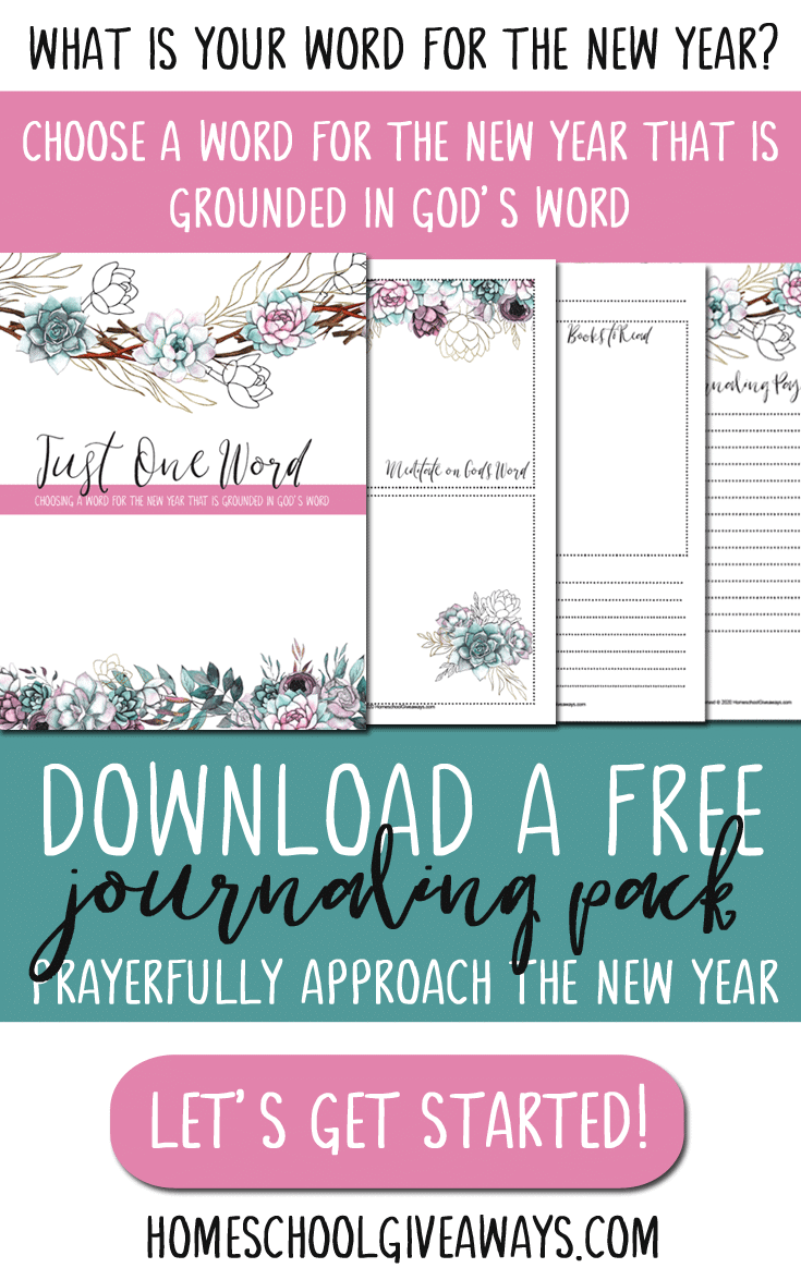 FREE Just One Word Journaling Pack for the New Year