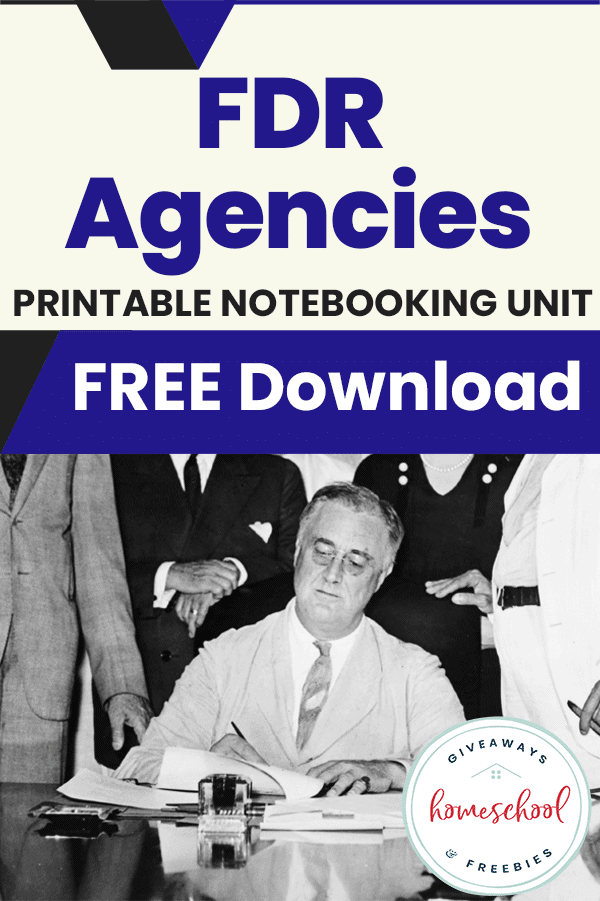 FREE President Roosevelt Agencies Notebooking Journal
