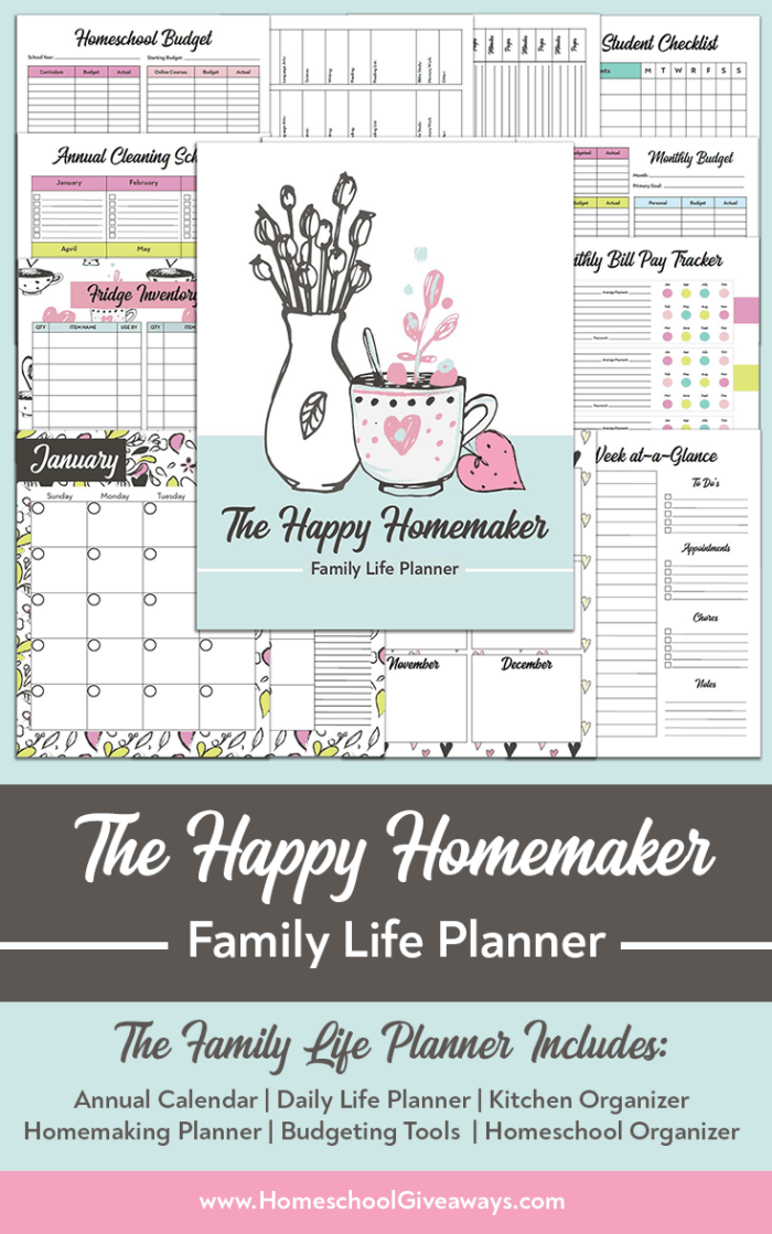 The Happy Homemaker Family Life Planner for School and Home