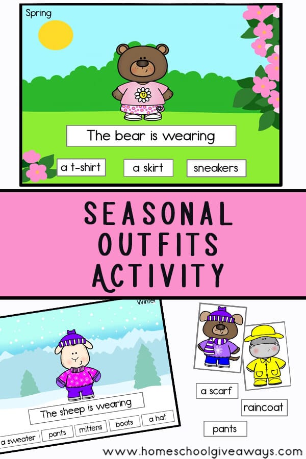 FREE Animal Seasonal Outfits Activity