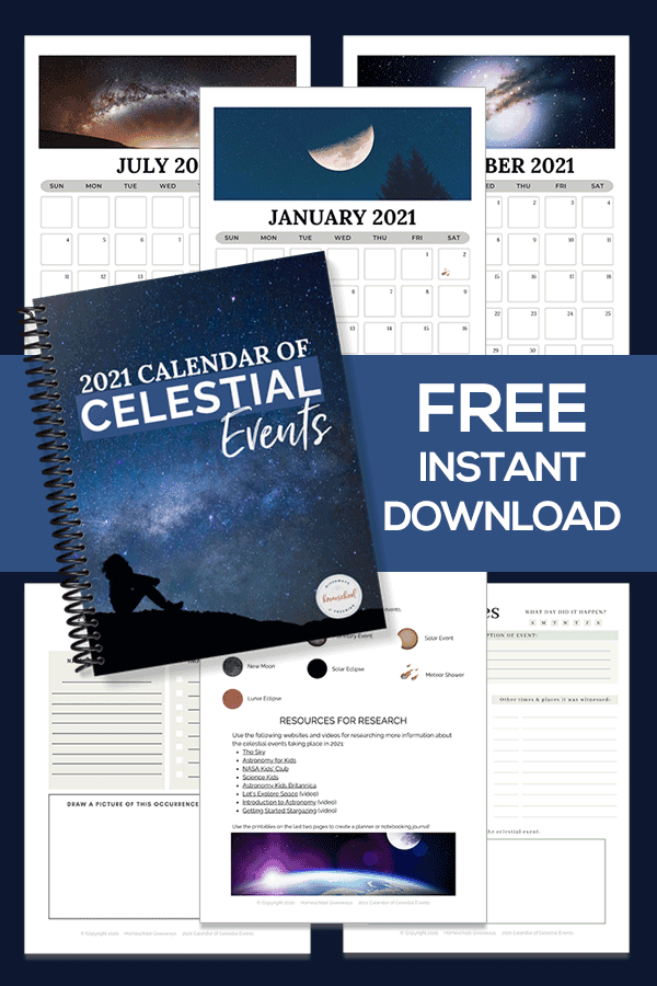 3 Ways to Teach Astronomy to Homeschoolers + FREE Celestial Calendar