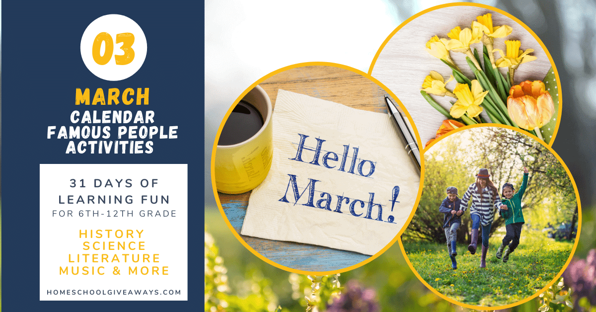 March Calendar: Famous People & Fun Activities