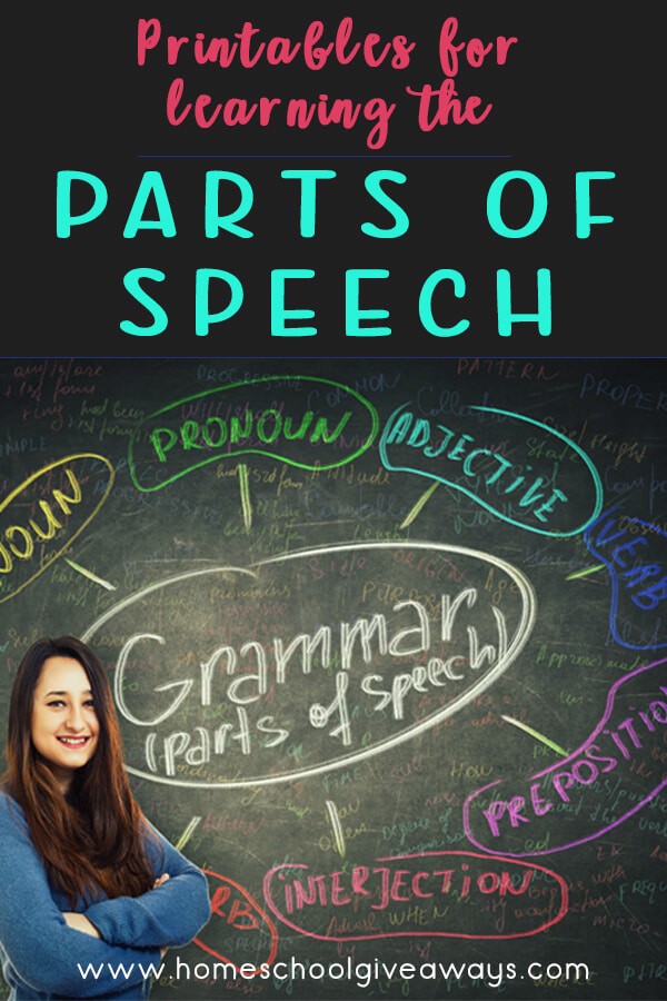 Free Printables for Learning about the Parts of Speech
