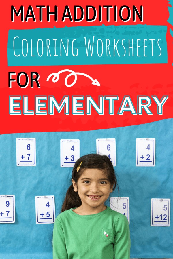 Math Addition Coloring Worksheets For Elementary