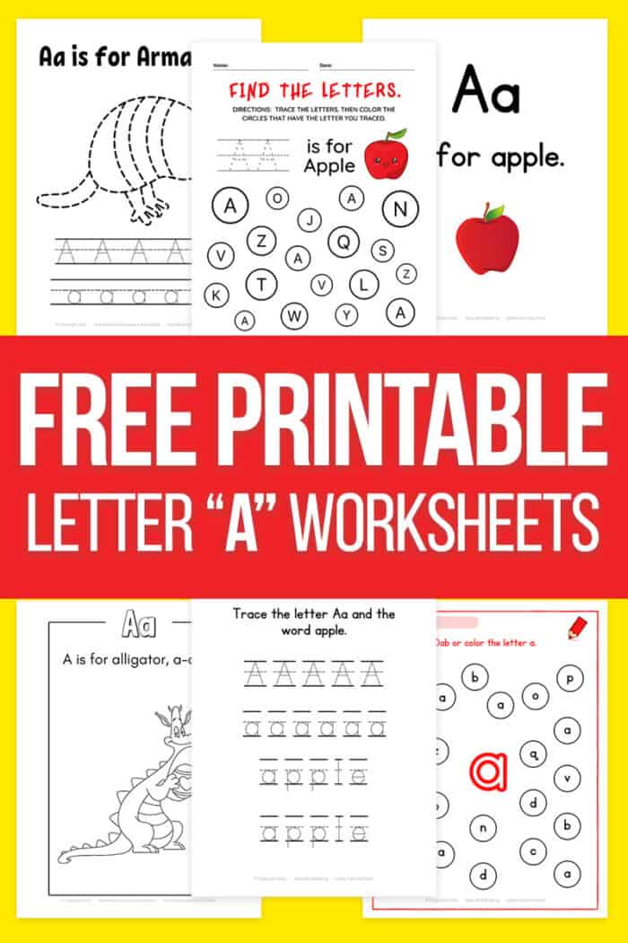 Letter A Worksheets and Printable Alphabet Activities