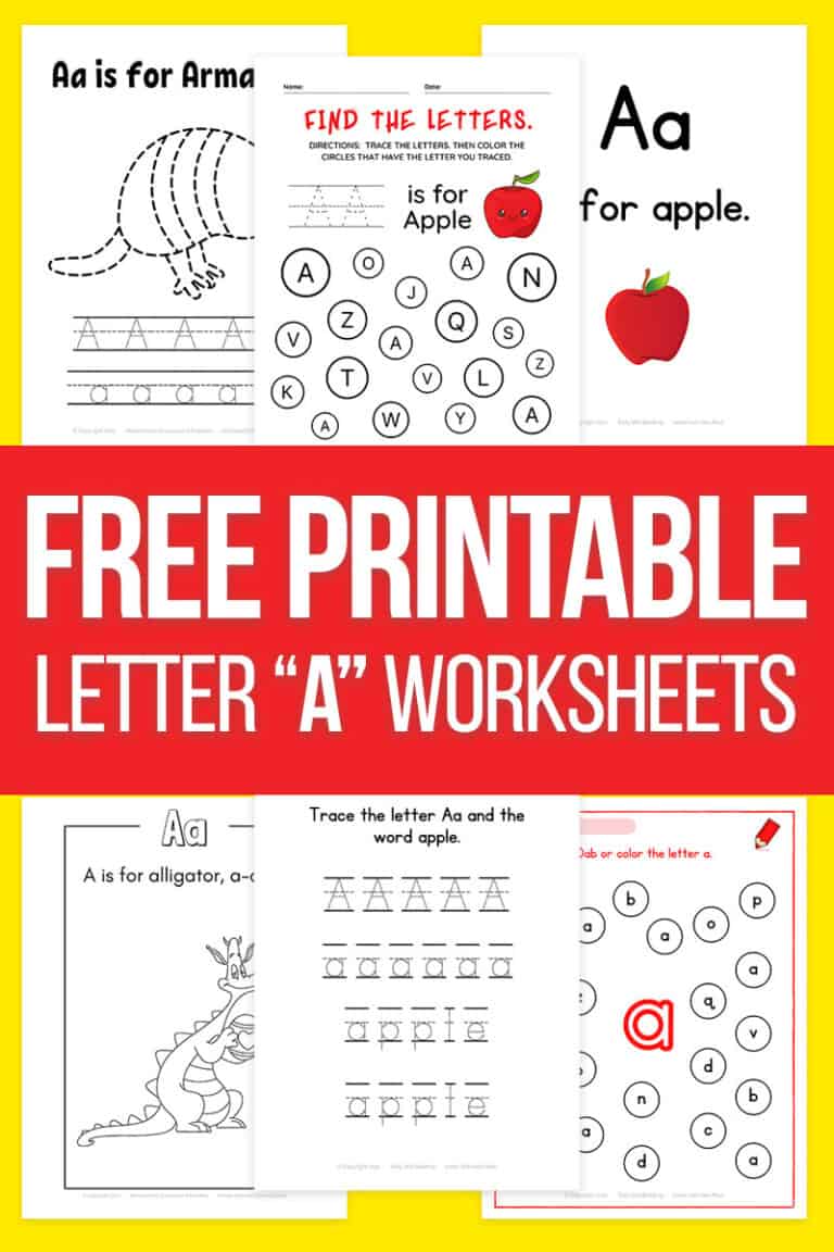 Letter A Worksheets and Printable Alphabet Activities