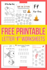 Letter F Worksheets and Printable Alphabet Activities