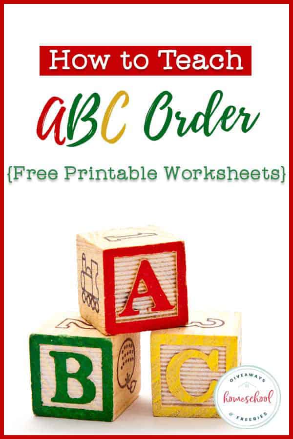 How to Teach ABC Order: Free Printable Worksheets