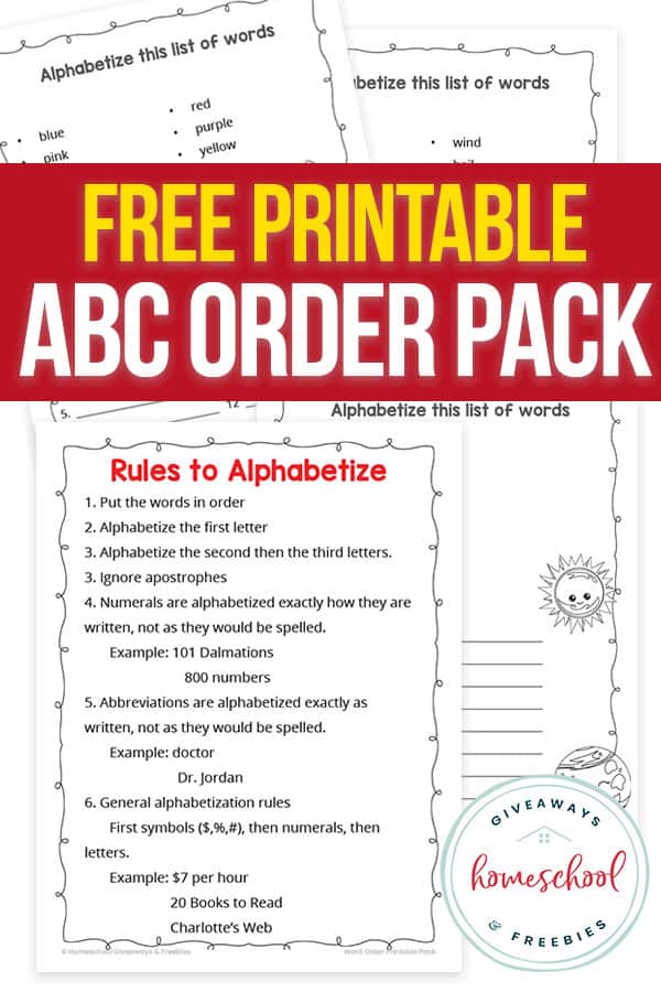 How to Teach ABC Order: Free Printable Worksheets