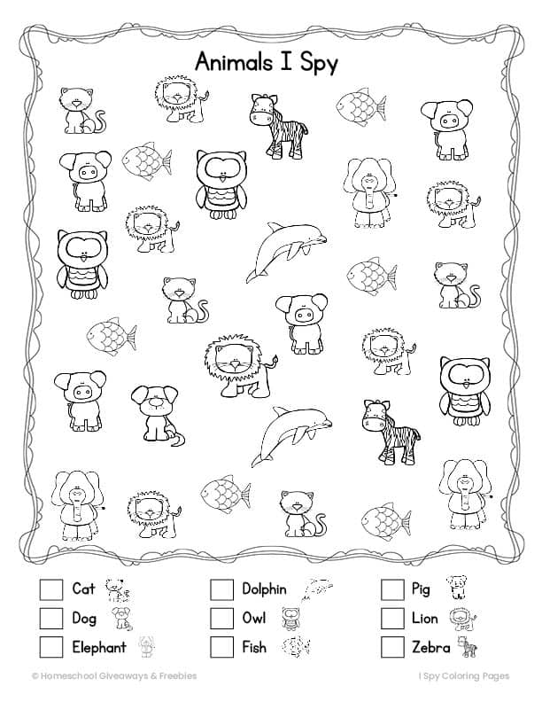 The Best I Spy Coloring Pages for Kids (Easy-Hard)