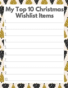 35 + Free Printable Christmas List Templates for Kids