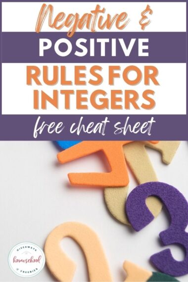 Negtive and Positive Rules for Integers (Free Cheat Sheet)